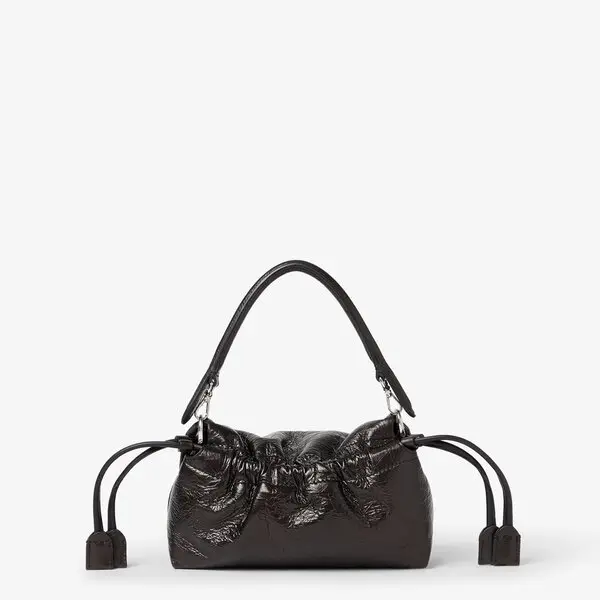 Fendi Baguette® Soft Mini-bag In Black Crackled Leather